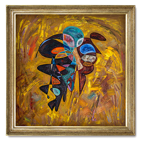 Abstract Oil Painting Blairism. Criticism.